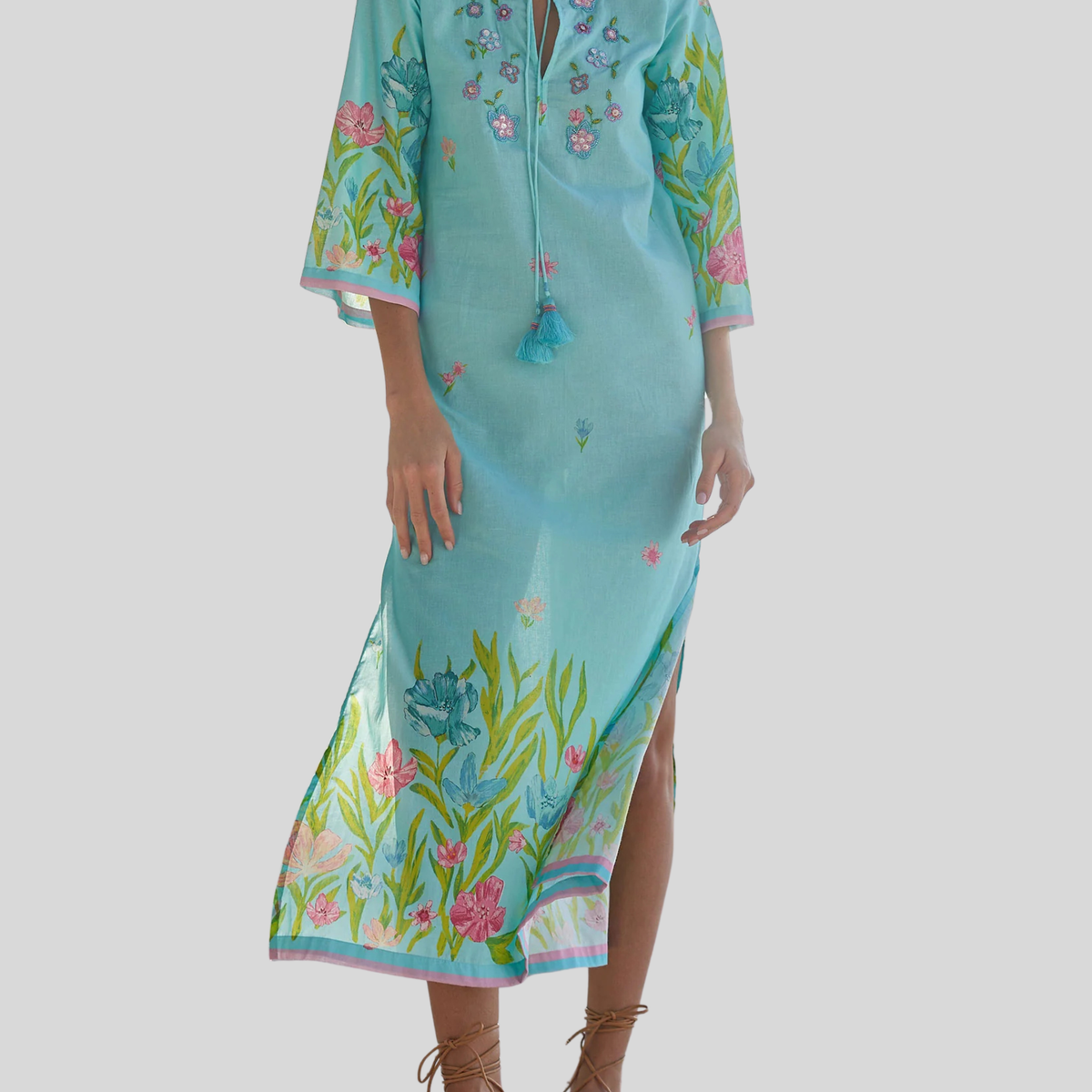 Bella Tu | Caftan in Blue Garden | FIVESTORYNY.COM – Fivestory